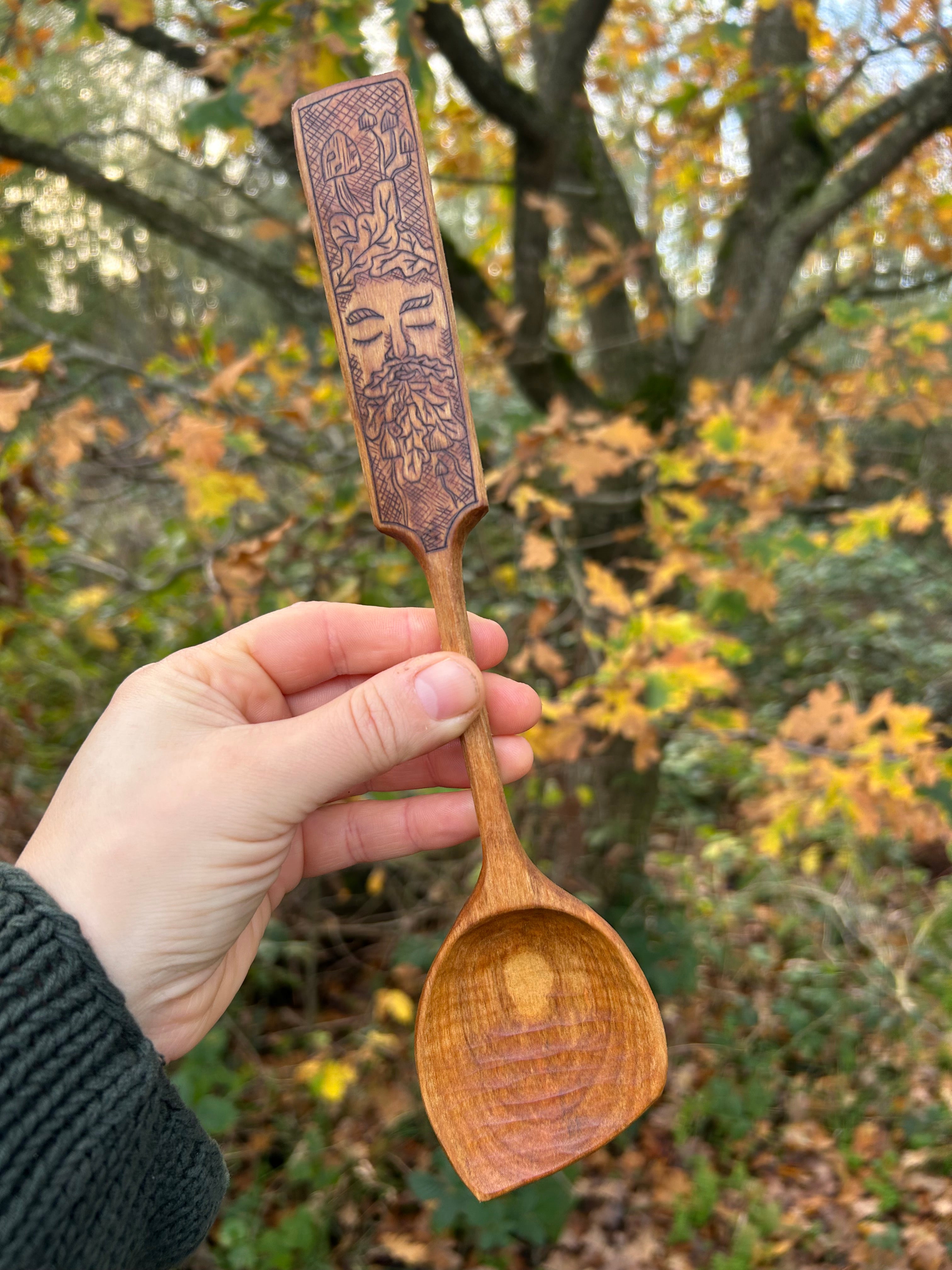 Forest Folk ~ Bertilak ~ Cooking Spoon – Quin Woodcraft